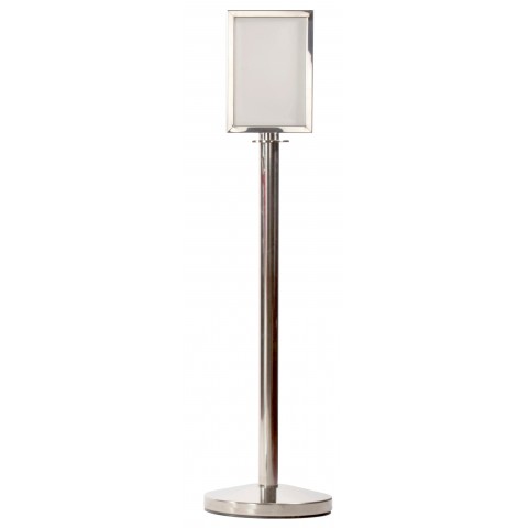 Nuvo Polished Silver A4 Sign Post