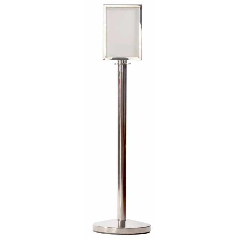 Nuvo Polished Silver A4 Sign Post
